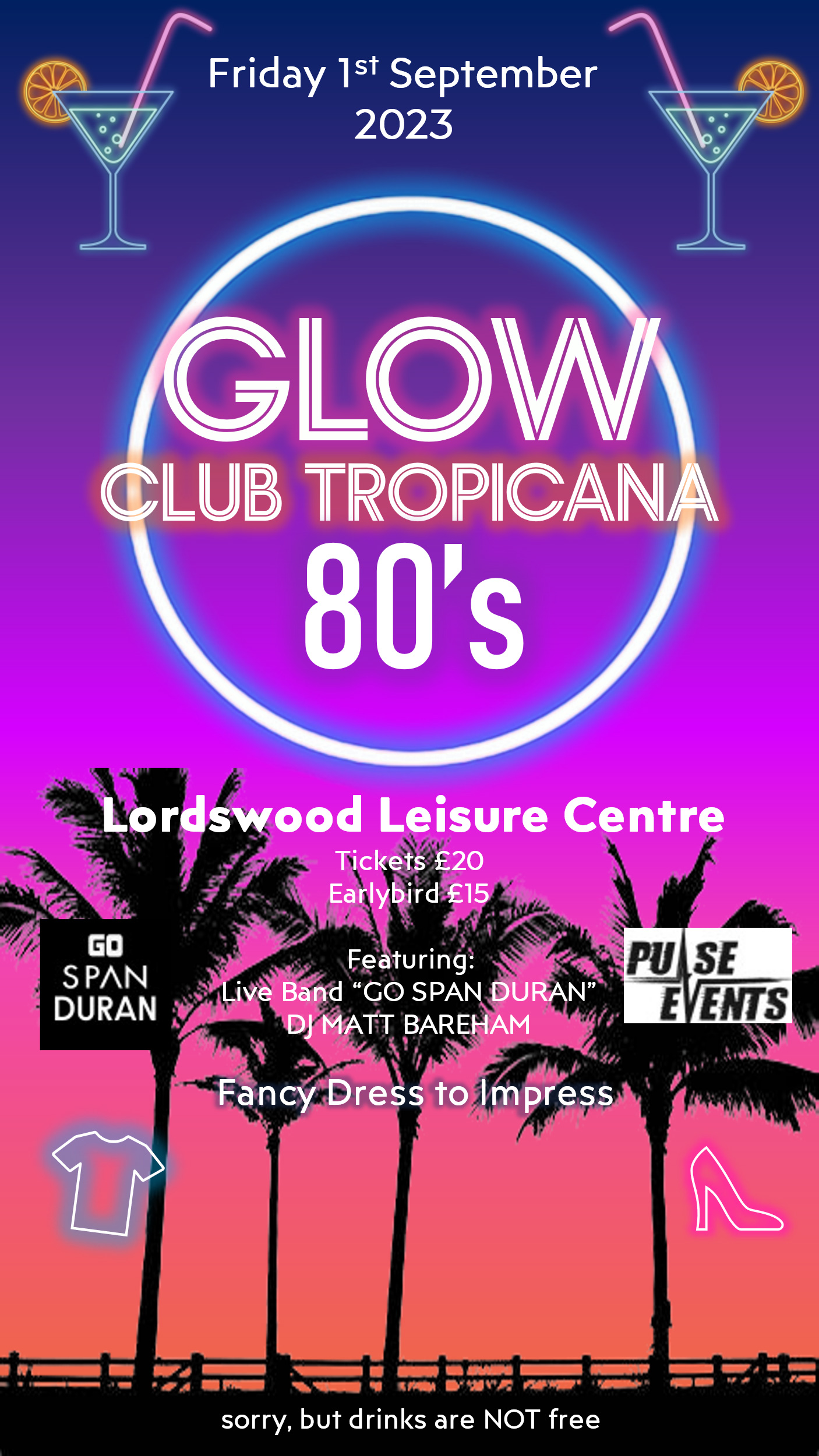 Glow Club Tropicana 80s » Lordswood Leisure Centre